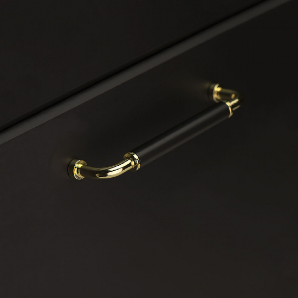 Handtag Brohult M - 128mm - Förnicklad/Vit | Beslagonline.se