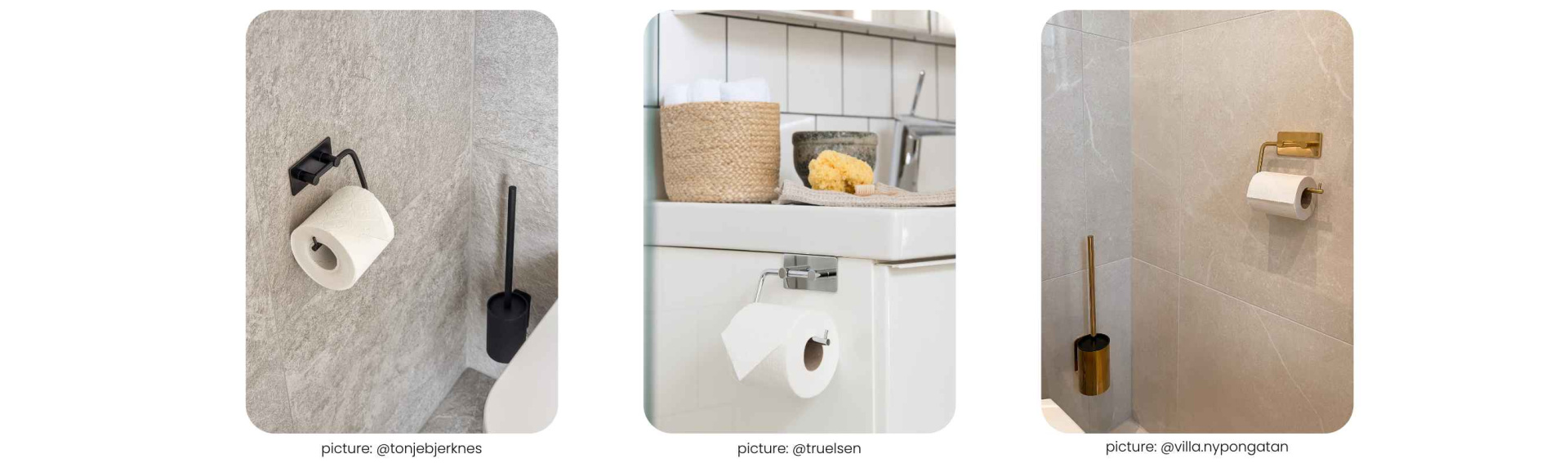 Monteringshöjd, handdukskrok, toarullehållare & toaborste?